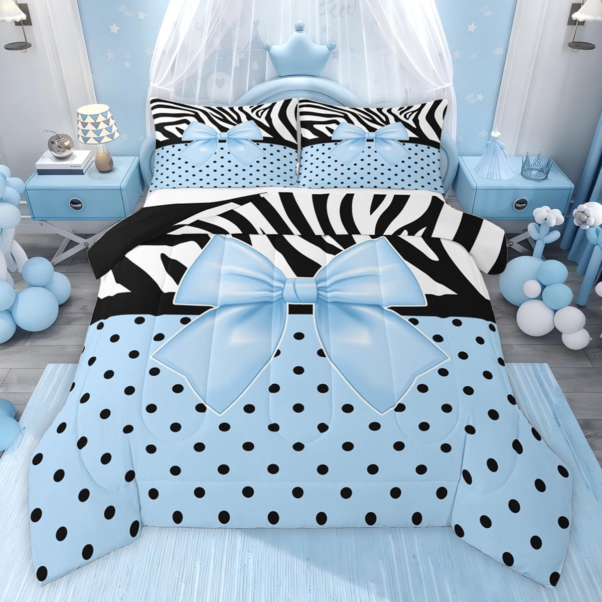 Castle Fairy Dreamy Princess Full Size Comforter Sets,Abstract Zebra ...