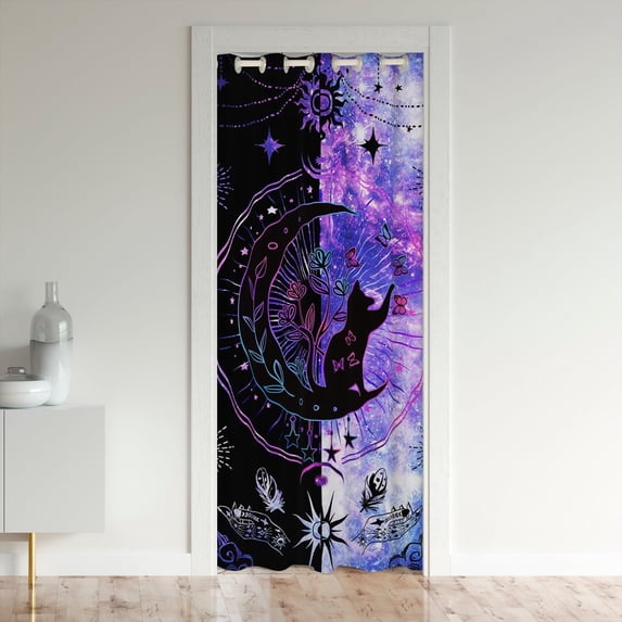 Castle Fairy Dreamy Starry Galaxy Door Curtain, Cute Cat Wild Butterfly ...
