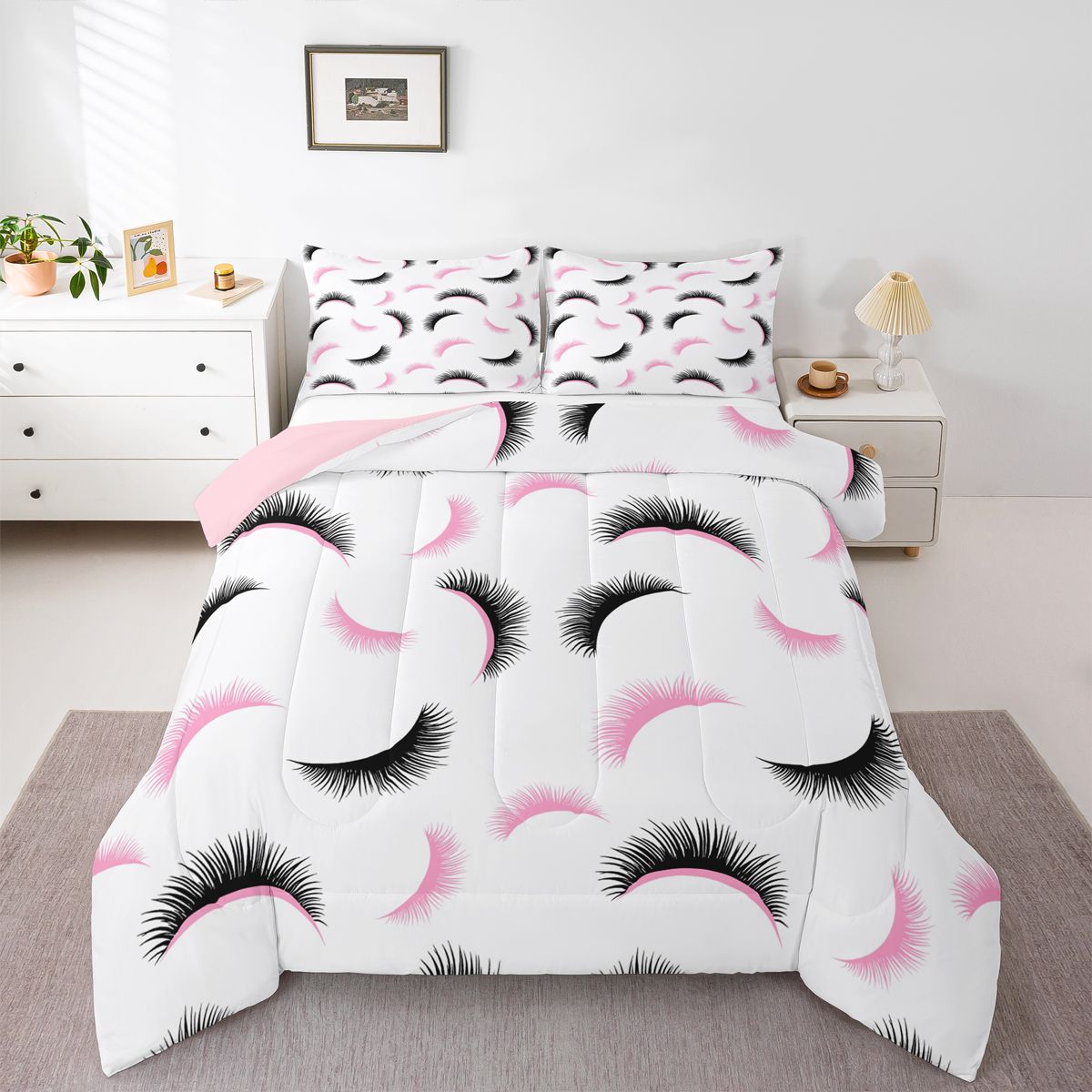 Castle Fairy Elegant Eyelash Full Size Comforter Sets 3-Piece for ...