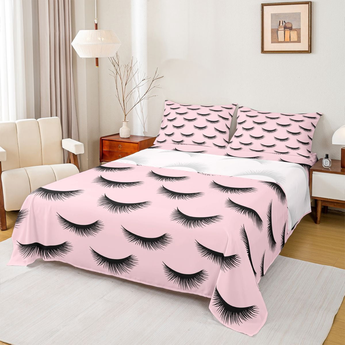 Castle Fairy Elegant Glitter Eyelash 4pcs Bed Sheets for Teens Girls ...