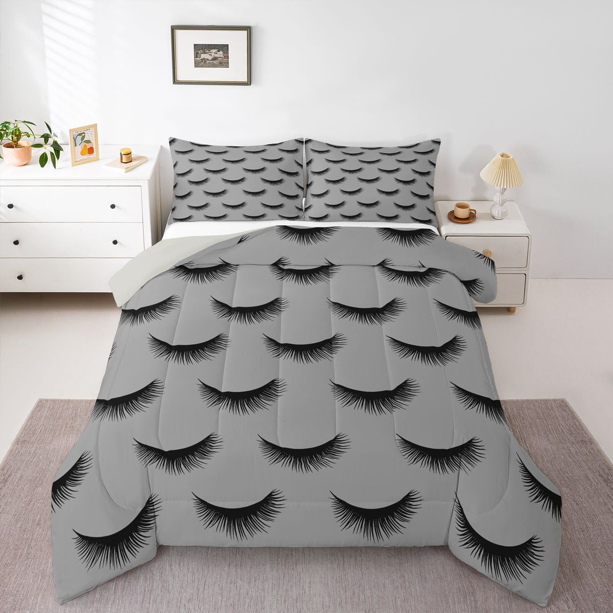 Castle Fairy Elegant Glitter Eyelash Bedding Comforter Set 2pcs for ...