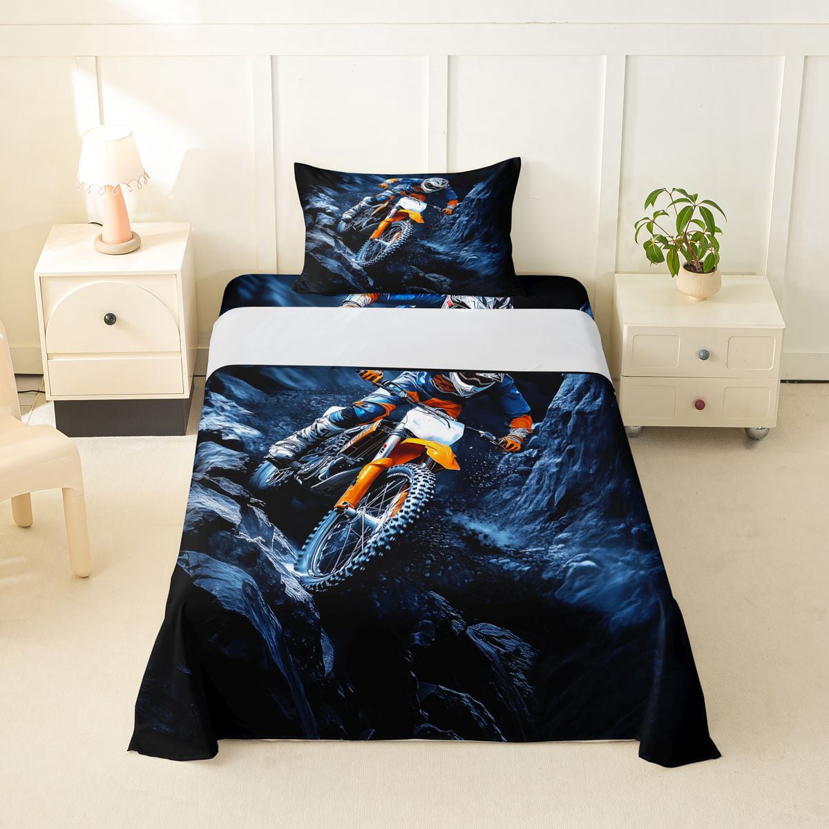 Castle Fairy Extreme Motocross Twin Sheet Sets 3pcs for Men, Rocky ...