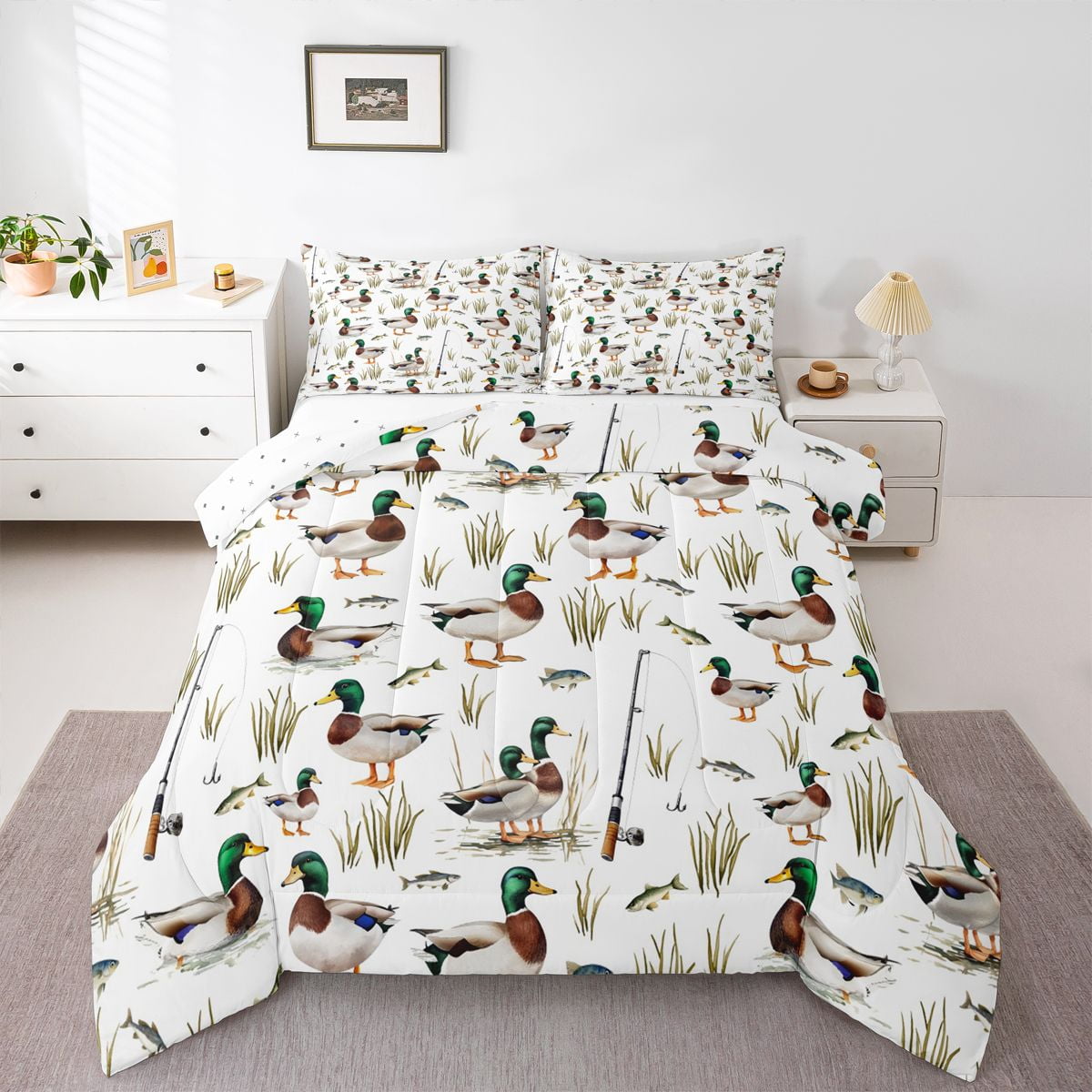 Castle Fairy Female Men Adults Animal Mallard Duck Bedding Comforter ...