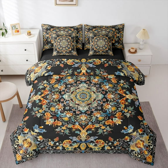 Castle Fairy Female Men Boho Mandala Bedding Comforter Set,Bohemian ...