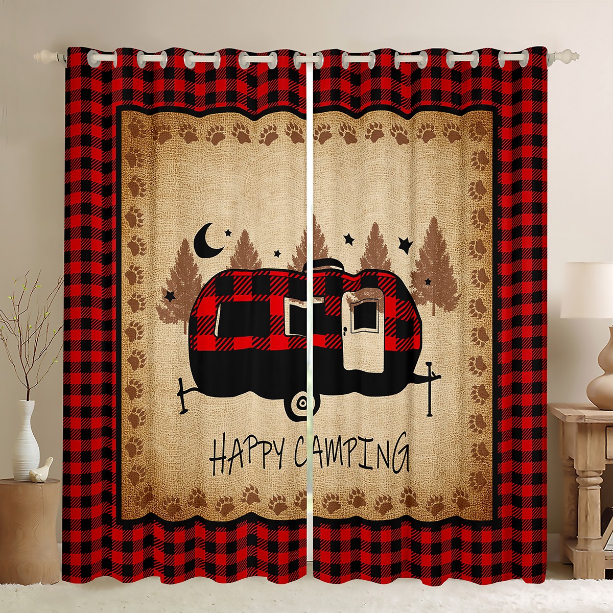 Castle Fairy Female Men Happy Camping Black Out Curtains,RV Car ...