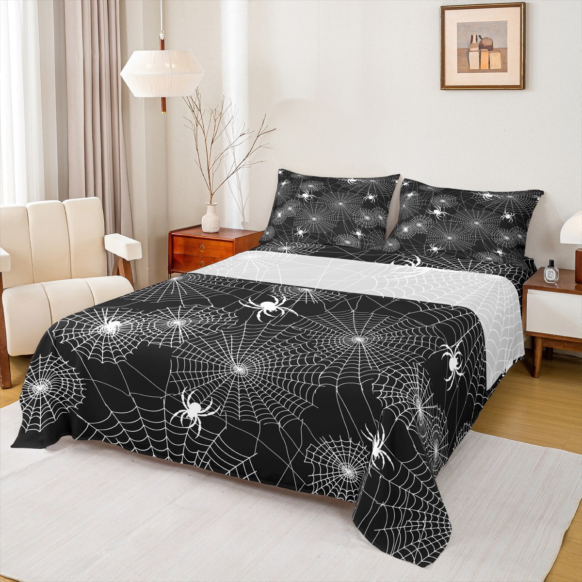 Castle Fairy Female Men Women Gothic Style Spider Web 4pcs Bed Sheets ...