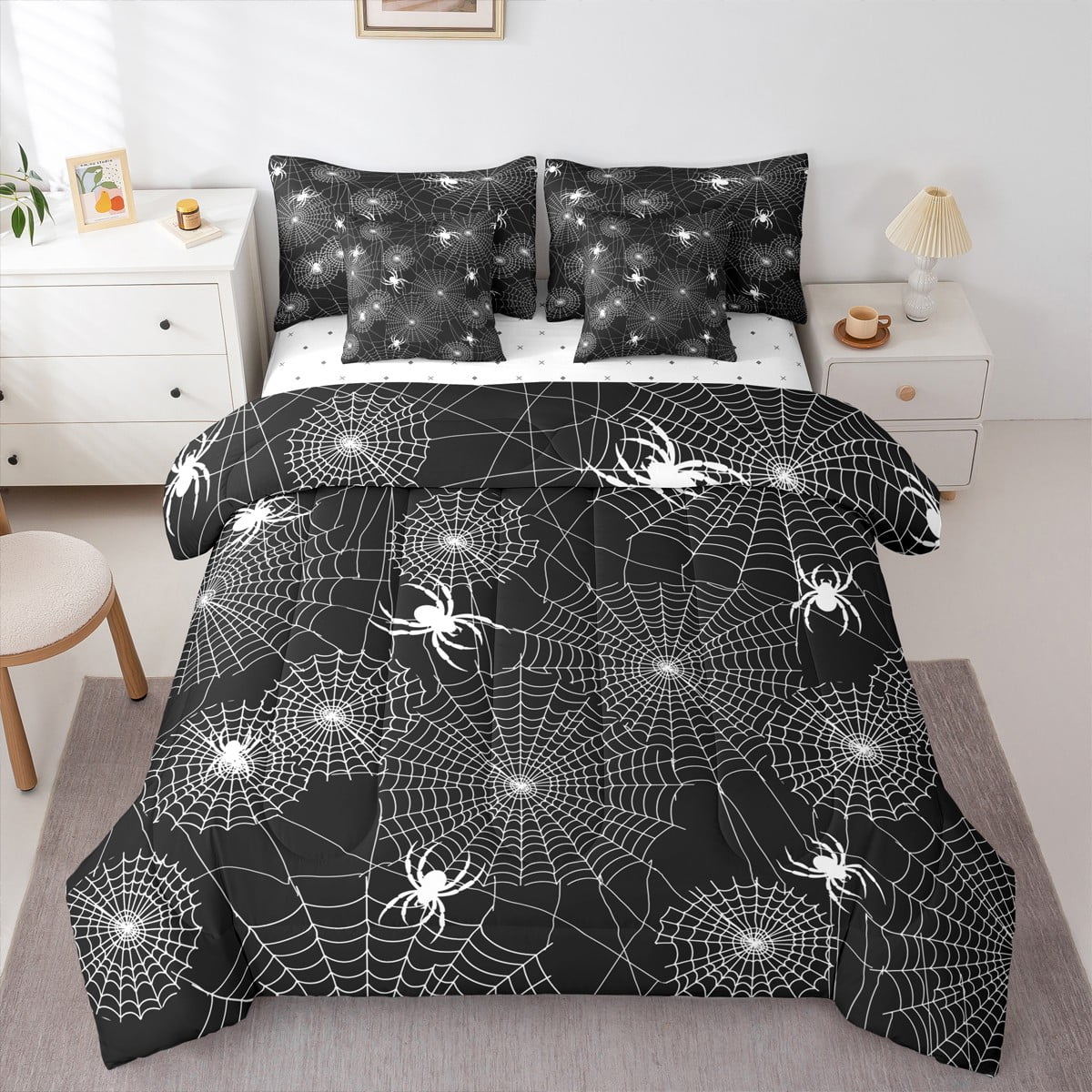 Castle Fairy Female Men Women Gothic Style Spider Web Bedding Comforter ...