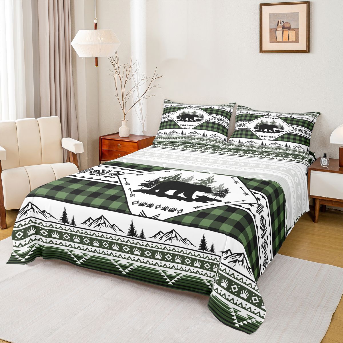 Castle Fairy Female Men Women Jungle Wildlife Bear 4pcs Bed Sheets ...