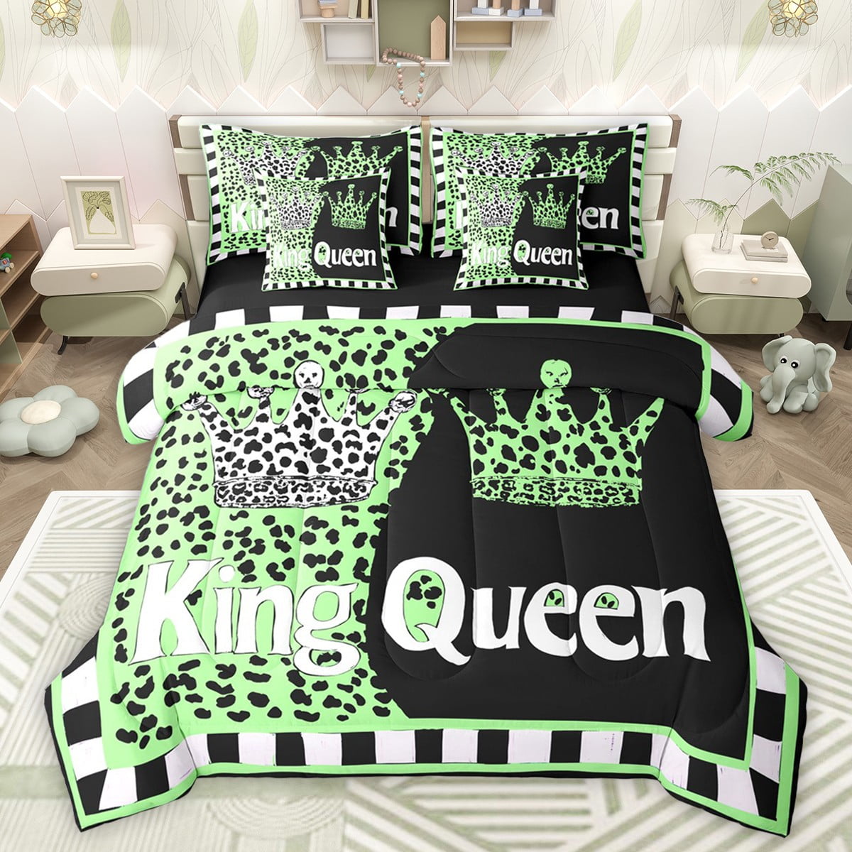 Castle Fairy Female Men Women King And Queen Crown Bedding Comforter ...