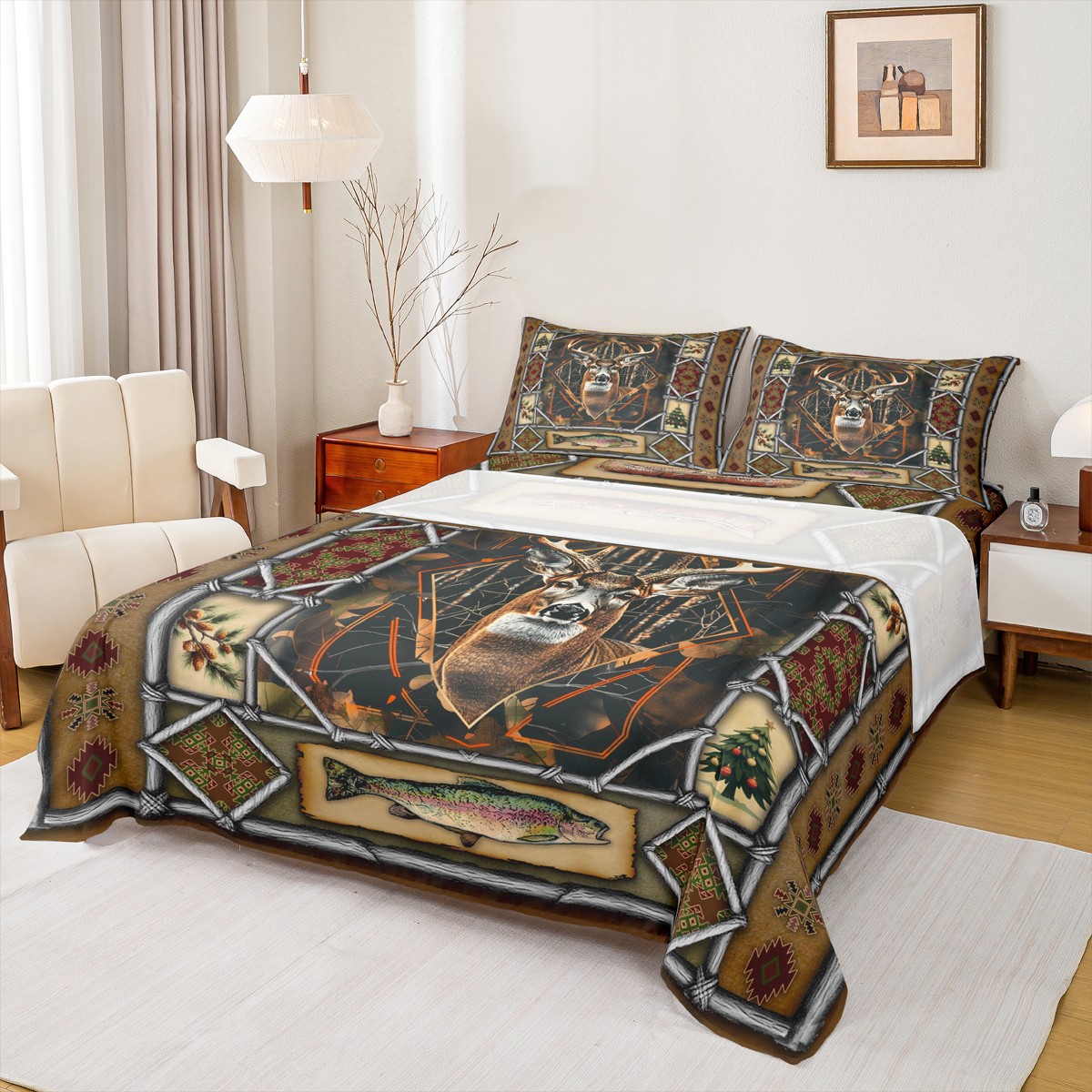 Castle Fairy Female Women Men Woodland Wildlife Deer Twin Sheet Sets ...
