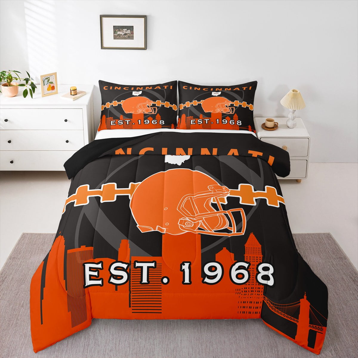 Castle Fairy Football Gamer Queen Comforter Set for Boys,Sport Bedding ...