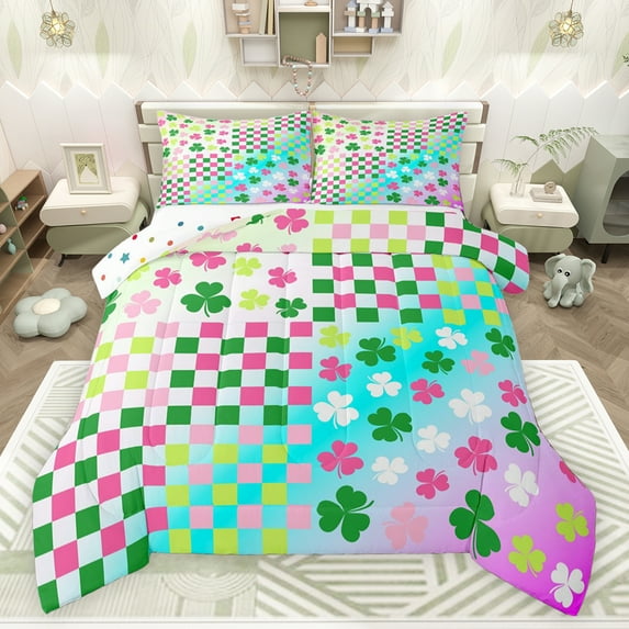 Castle Fairy Four Leaf Clover Full Size Comforter Sets 3-Piece for ...