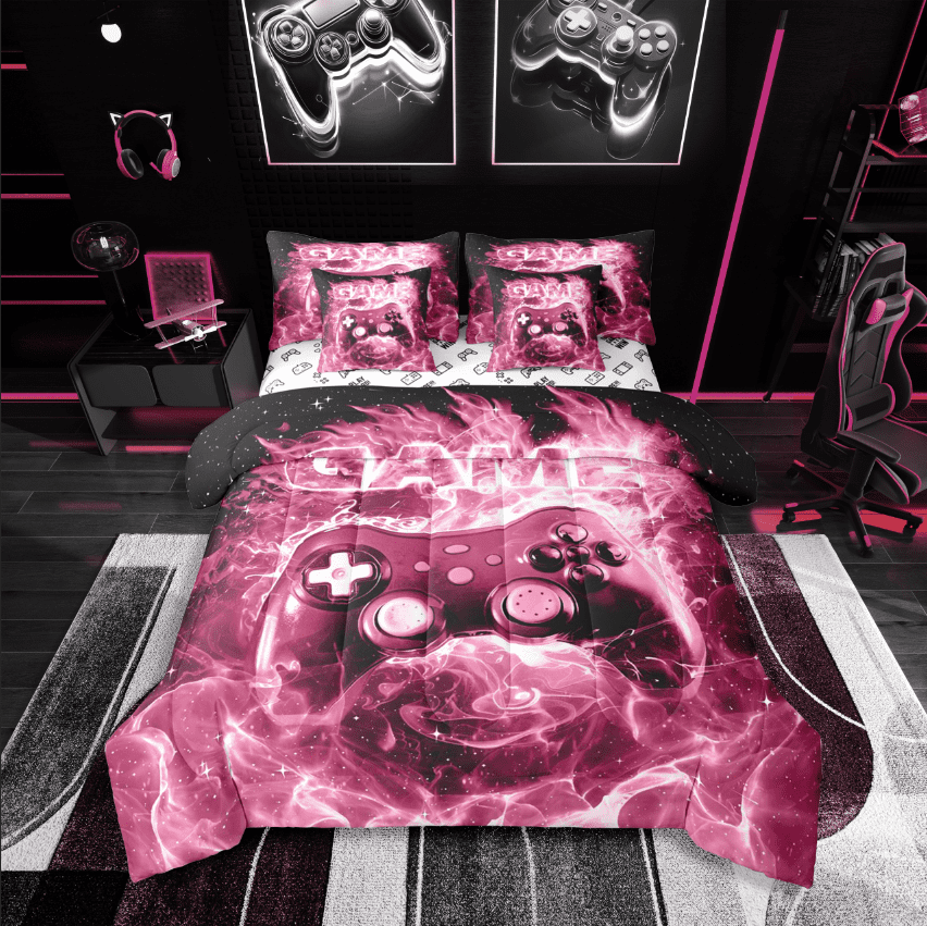 Castle Fairy Galaxy Gamer 7pcs Bedding Comforter Set for Teenagers ...