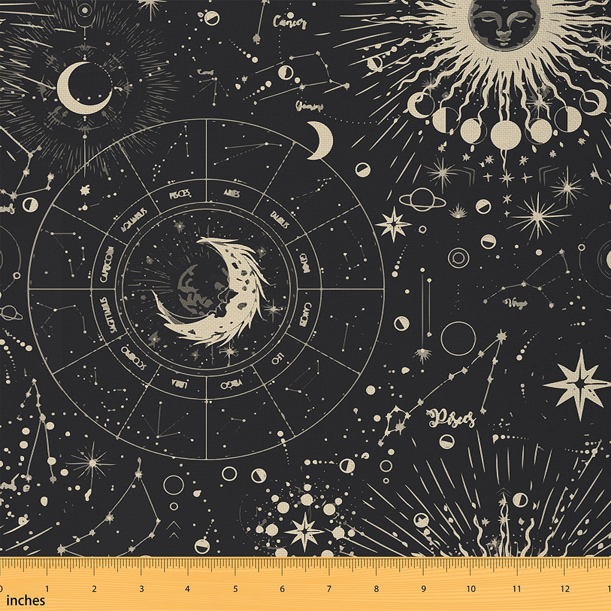 Castle Fairy Galaxy Universe Fabric by the Yard 2 Yard,Sun Moon Sewing ...