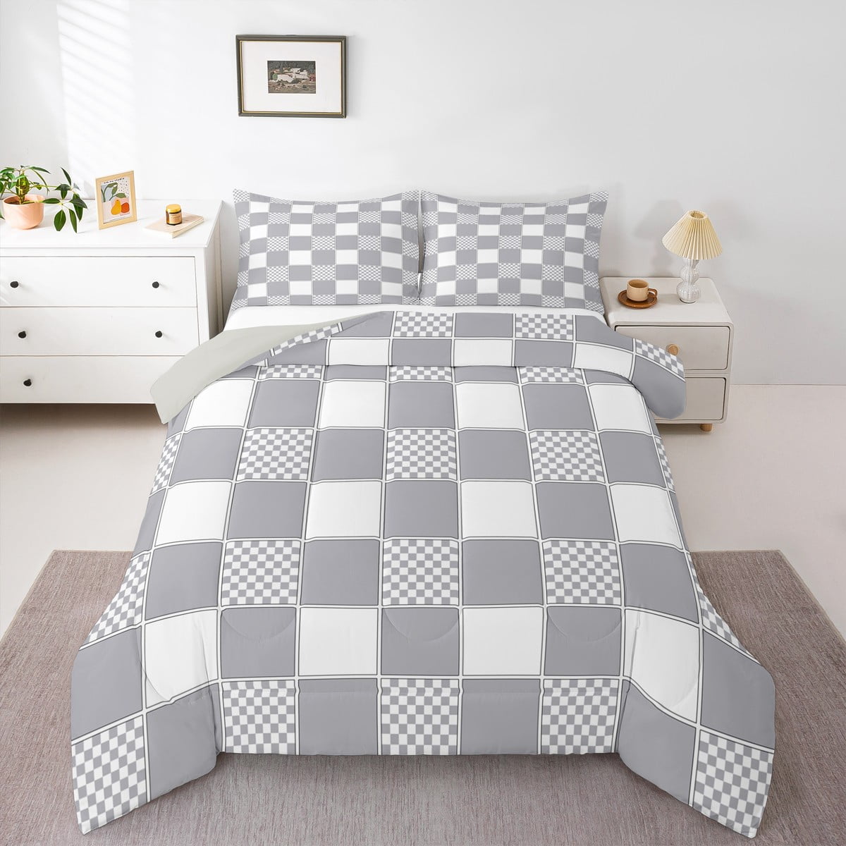 Castle Fairy Geometric Lattice 3-Piece Full Size Comforter Sets for ...