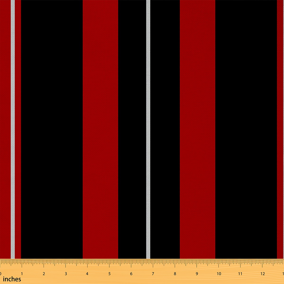 Castle Fairy Geometric Stripes Fabric by the Yard 3 Yards,Black Red ...