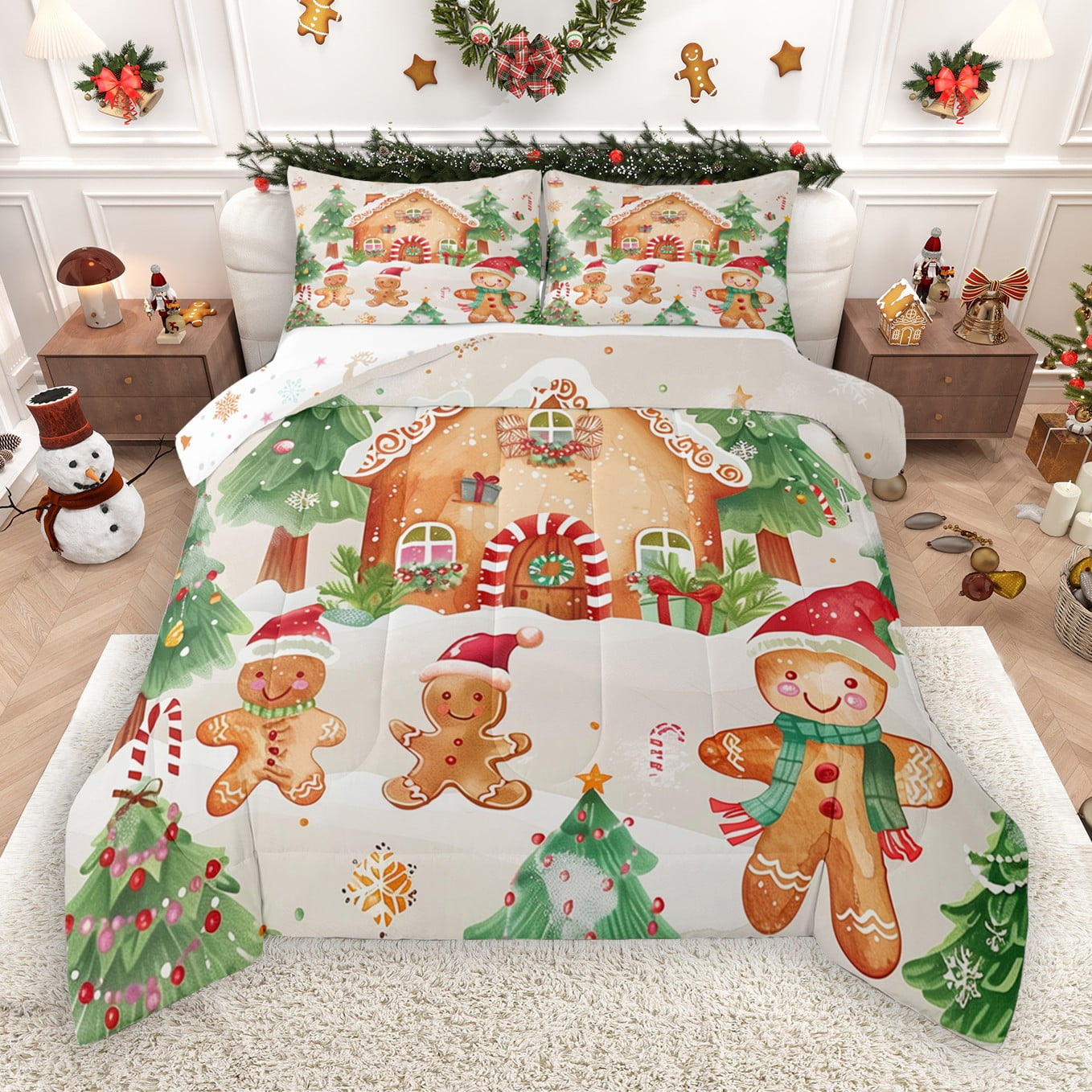 Castle Fairy Gingerbread Man 2Pcs Bedding Comforter Set for Kids ...