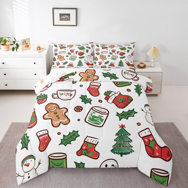 Castle Fairy 3-Piece Full Gingerbread Christmas Comforter Set - Walmart ...