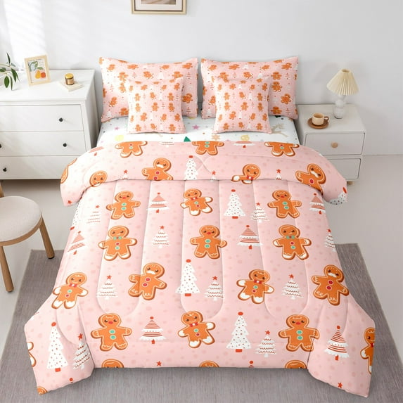 Castle Fairy Gingerbread Man 7 Pieces Bedding Comforter Set,Christmas ...