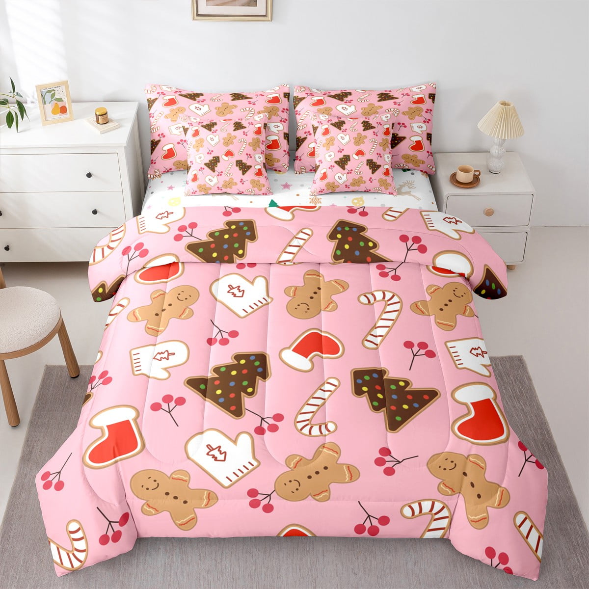 Castle Fairy Gingerbread Man 7pcs Bedding Comforter Set for Kids ...