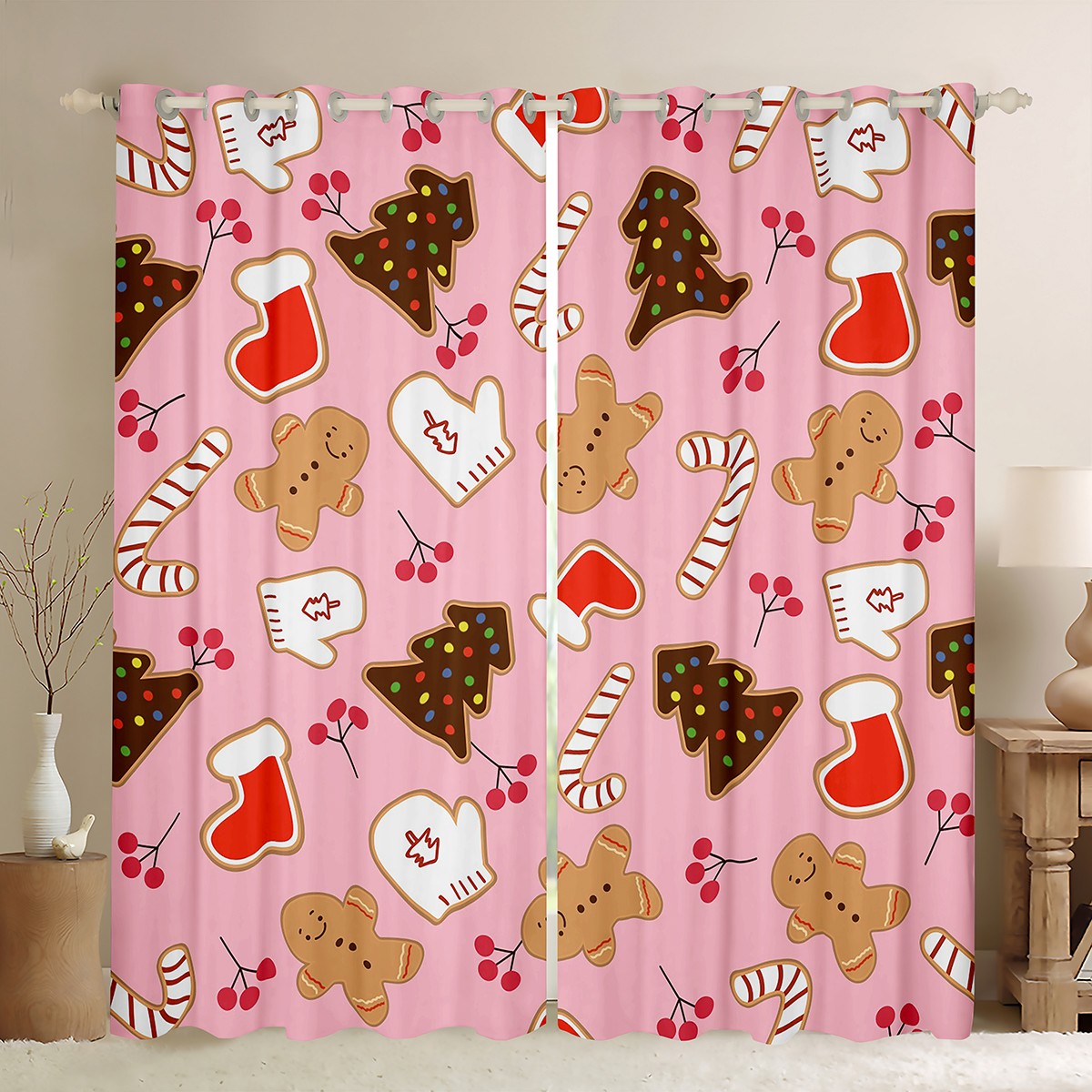 Castle Fairy Gingerbread Man Curtains Pack of 2 (42x84 Each) for Kids ...