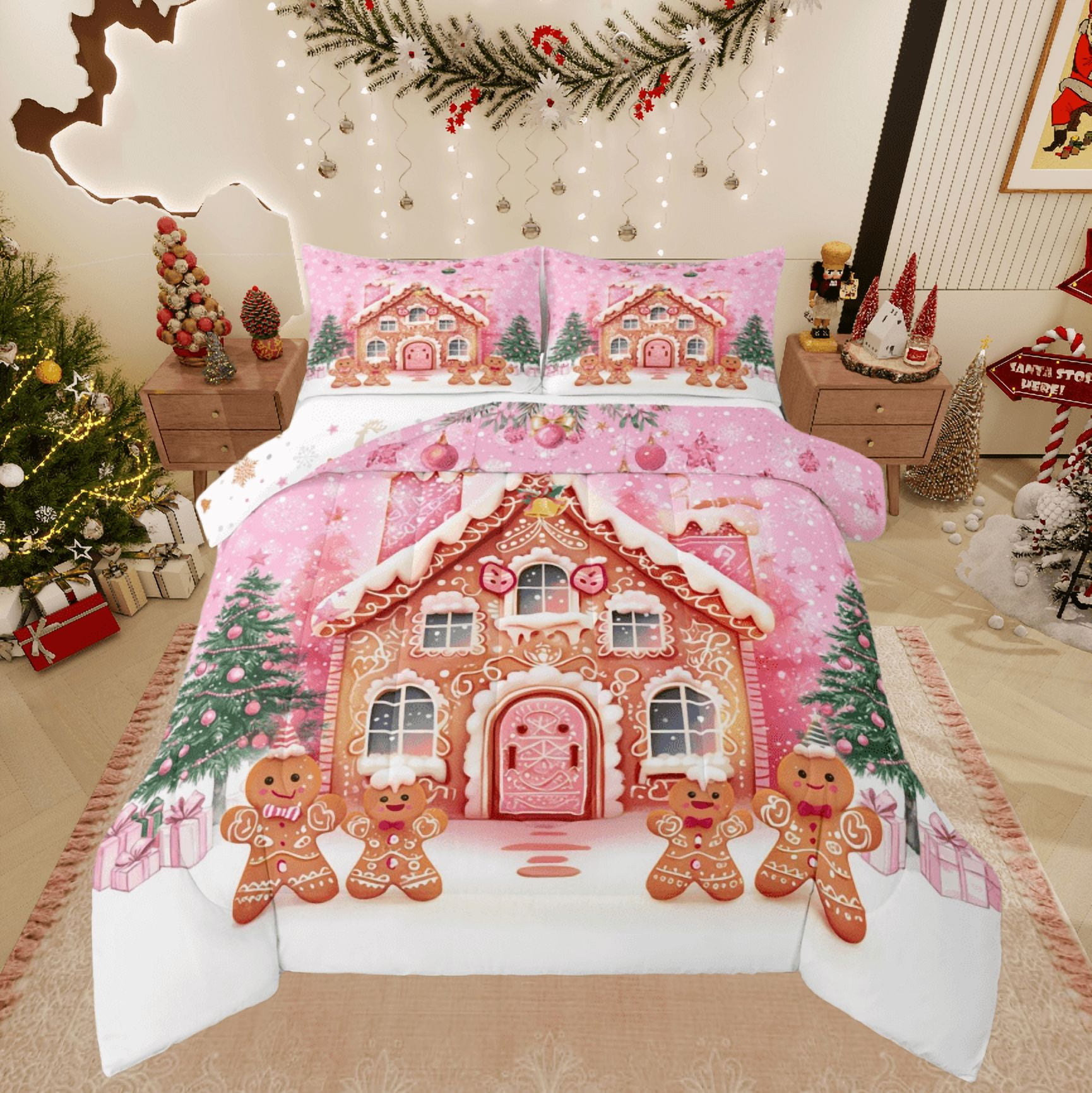 Castle Fairy Gingerbread Man House 2pcs Bedding Comforter Set for Kids ...