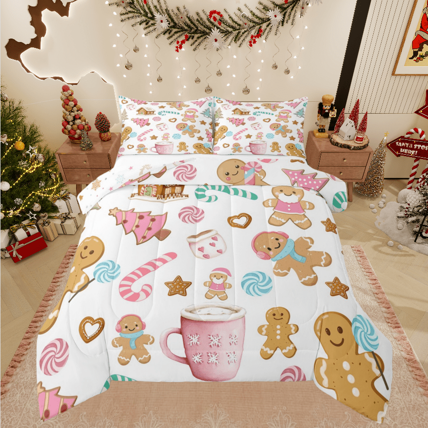 Castle Fairy Girls Gingerbread Man 3-Piece Full Size Comforter Sets ...