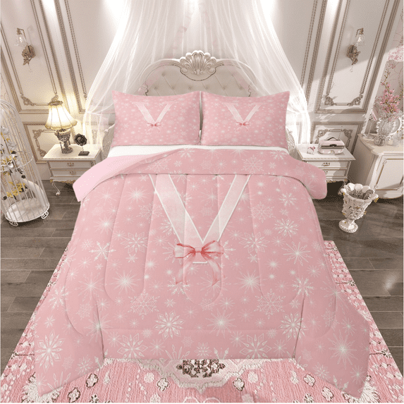Castle Fairy Girls Monogrammed Letter 3-Piece Full Size Comforter Sets ...