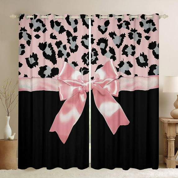 Castle Fairy Girls Pink Ribbon Bow Knot Black Out Curtains,Old Fashion ...