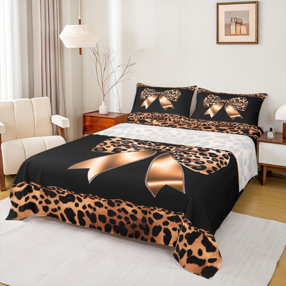 Castle Fairy Girls Pink Ribbon Bow Knot Twin Sheet Sets 3pcs,Old ...