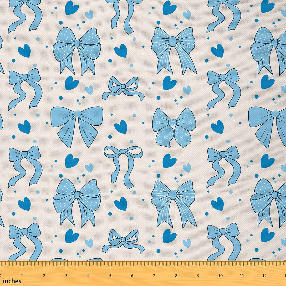 Castle Fairy Girly Bow-Tie Fabric by the Yard 2 Yard,Love Heart Print ...