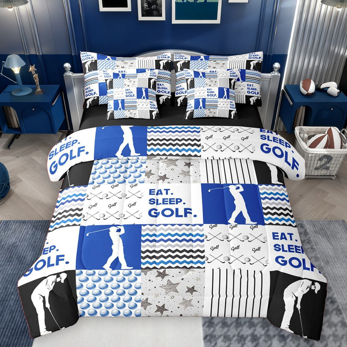 Castle Fairy Golf Game Boy Girl Bedding Comforter Set 7 Pieces,Sport ...