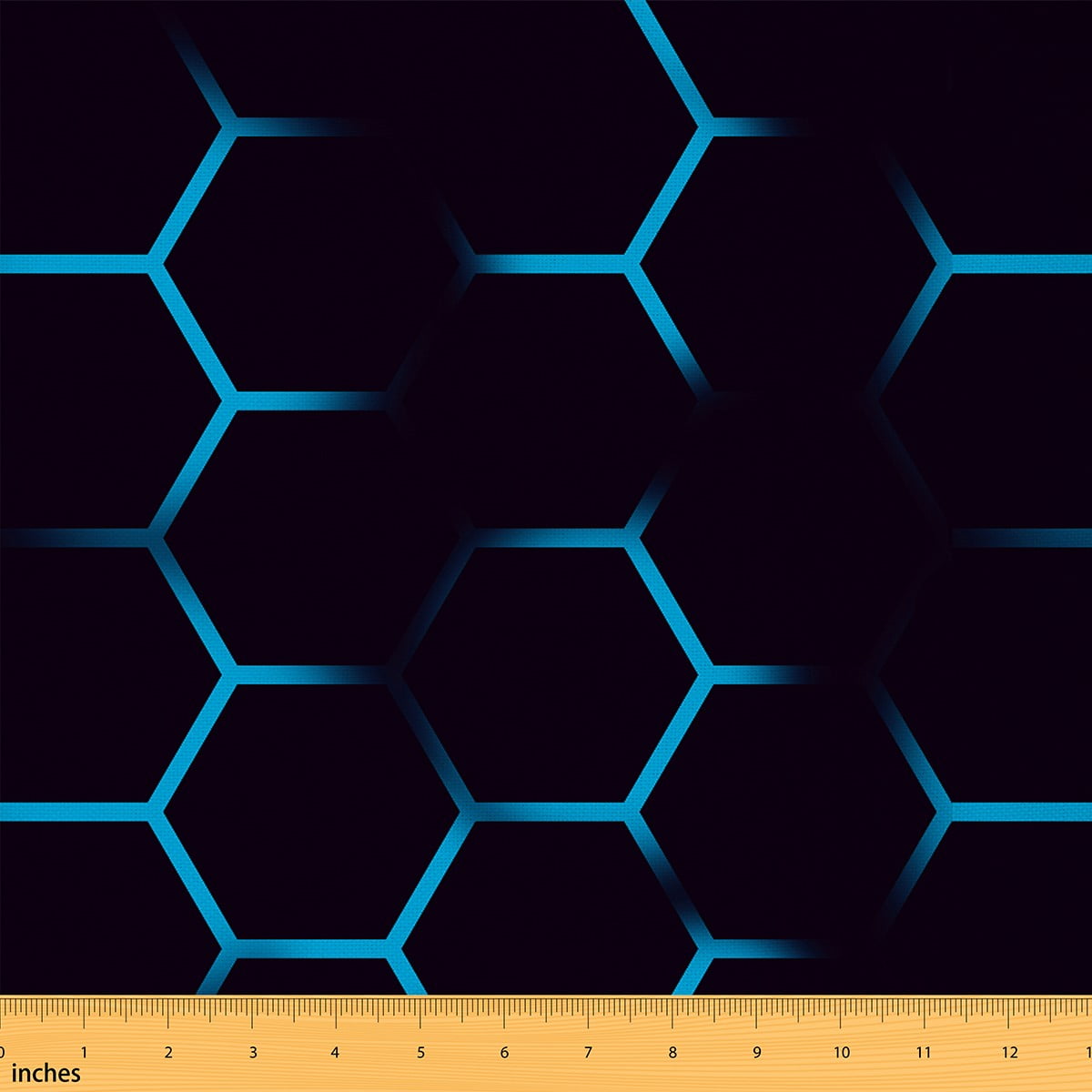 Castle Fairy Gradient Hexagon Fabric by the Yard 2 Yards,Black Blue ...