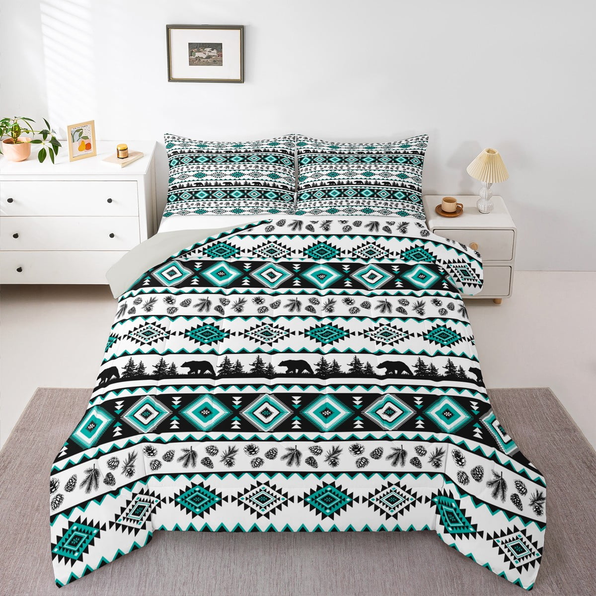 Castle Fairy Hippie Aztec 3-Piece Full Size Comforter Sets,Tribal Style ...
