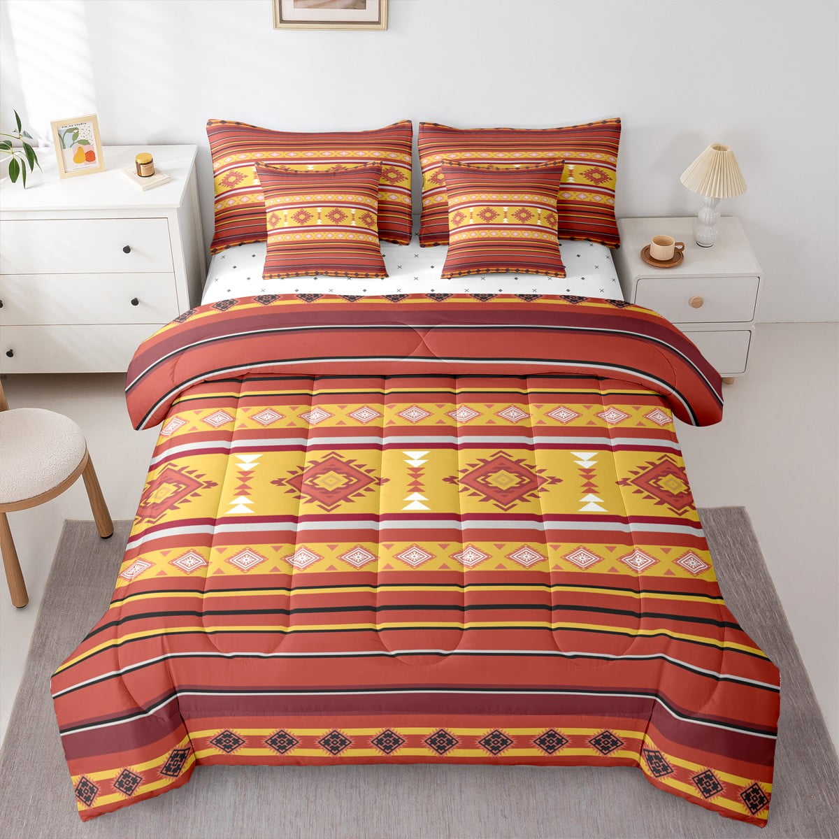 Castle Fairy Hippie Aztec 7-Piece Twin Bedding Sets,Tribal Style ...