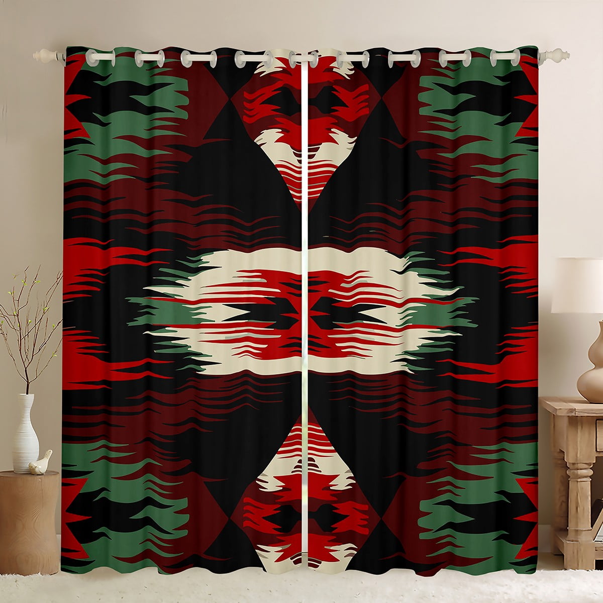 Castle Fairy Hippie Aztec Black Out Curtains,Bohemian Curtains Pack of ...