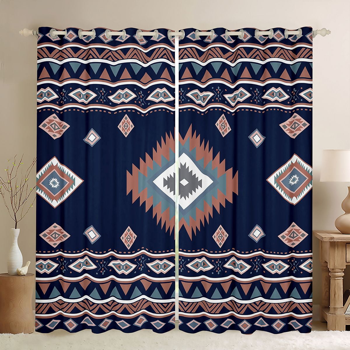 Castle Fairy Hippie Aztec Blackout Curtains Set of 2 (52x84 Each ...