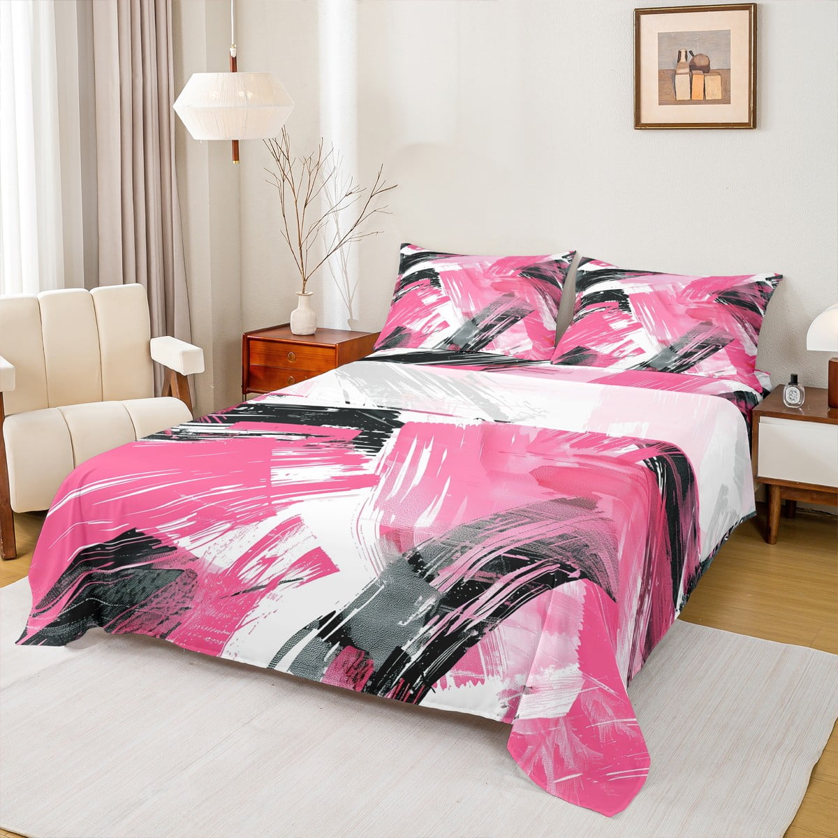 Castle Fairy Hippie Graffiti 4 Pieces Queen Sheet Sets,Abstract Artwork ...