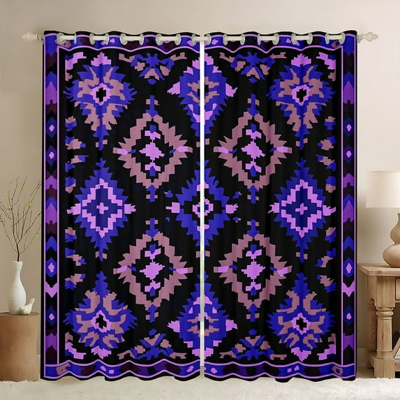 Castle Fairy Hippie Tribal Aztec Black Out Curtains for Boys Girls ...