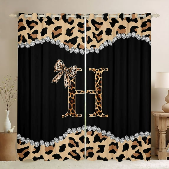 Castle Fairy Initial H Curtains Pack of 2 (42x84 Each),Crystal Curtains ...