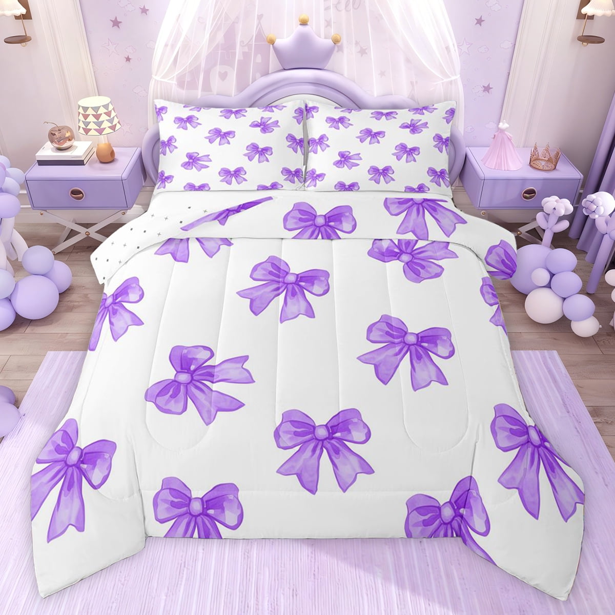 Castle Fairy Kawaii Bow Knot Girl Full Size Comforter Sets,Dreamy ...