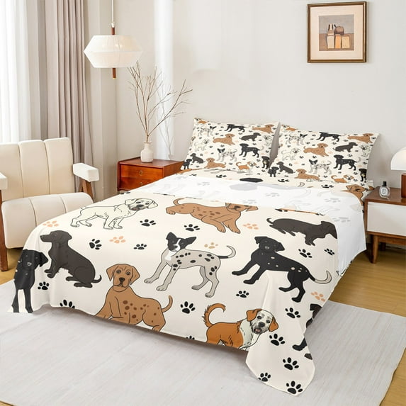 Castle Fairy Kawaii Dogs Bed Sheets for Teens Boys Girls,Cartoon Animal ...