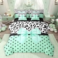 Castle Fairy Kawaii Ribbon Bow Twin Bedding Sets,Leopard Print Bedding ...