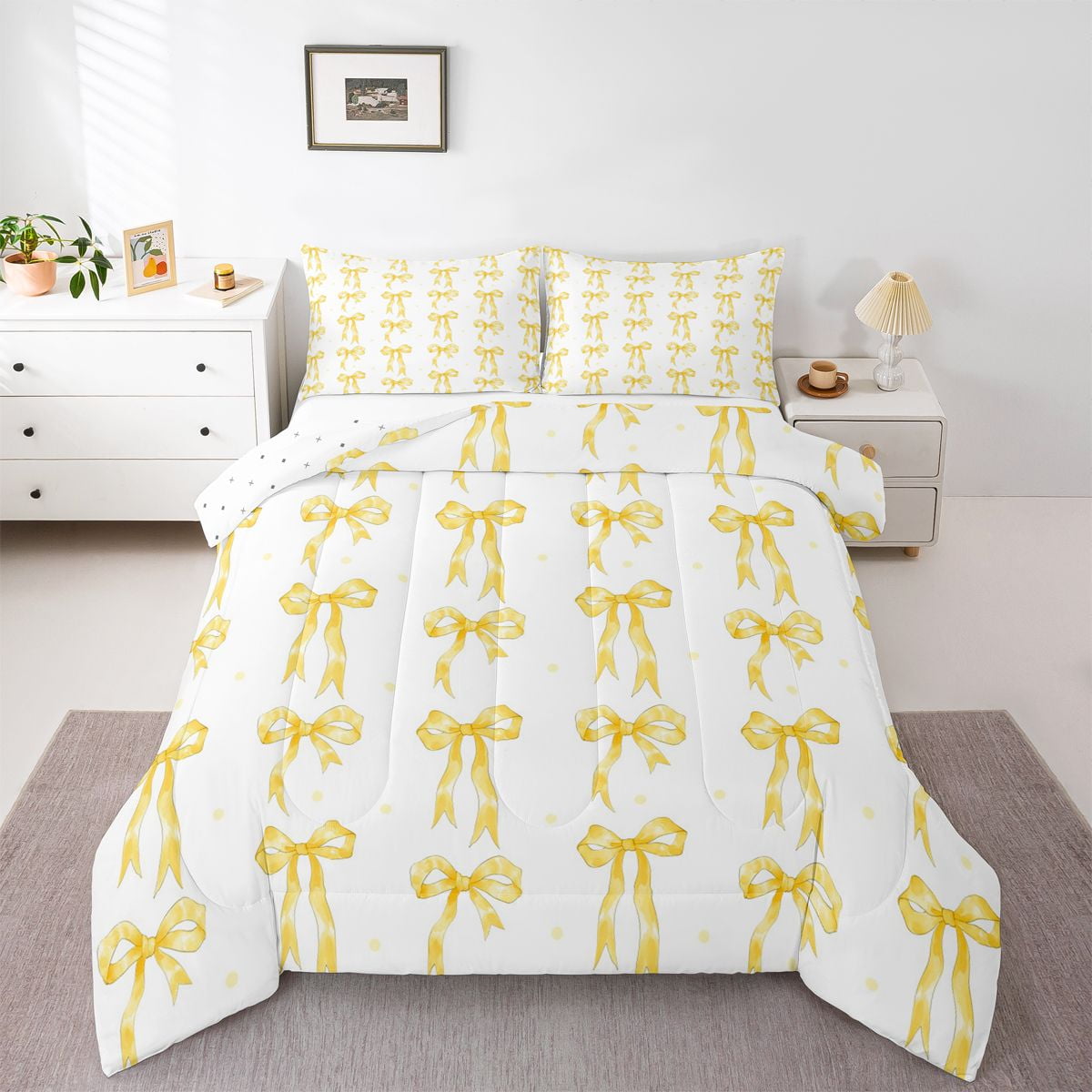 Castle Fairy Kawaii Ribbon Bowtie Full Size Comforter Sets,Dreamy ...