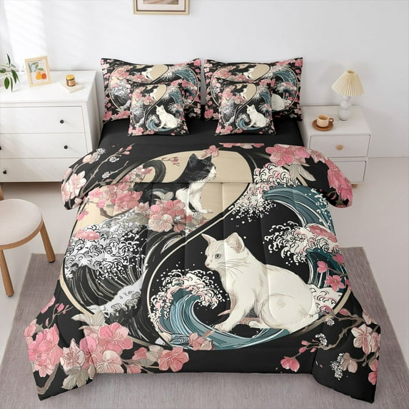 Castle Fairy Kids Animal Cat Twin Bedding Sets,Ocena Waves Sakura ...