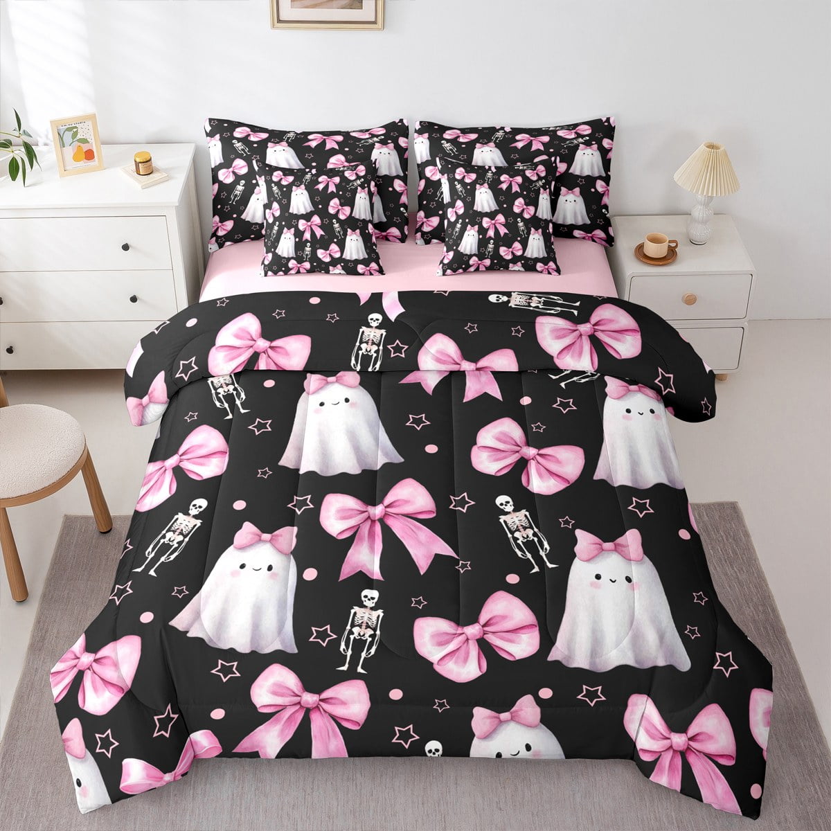 Castle Fairy Kids Bowknot Ghost 7 Pieces Bedding Comforter Set ...