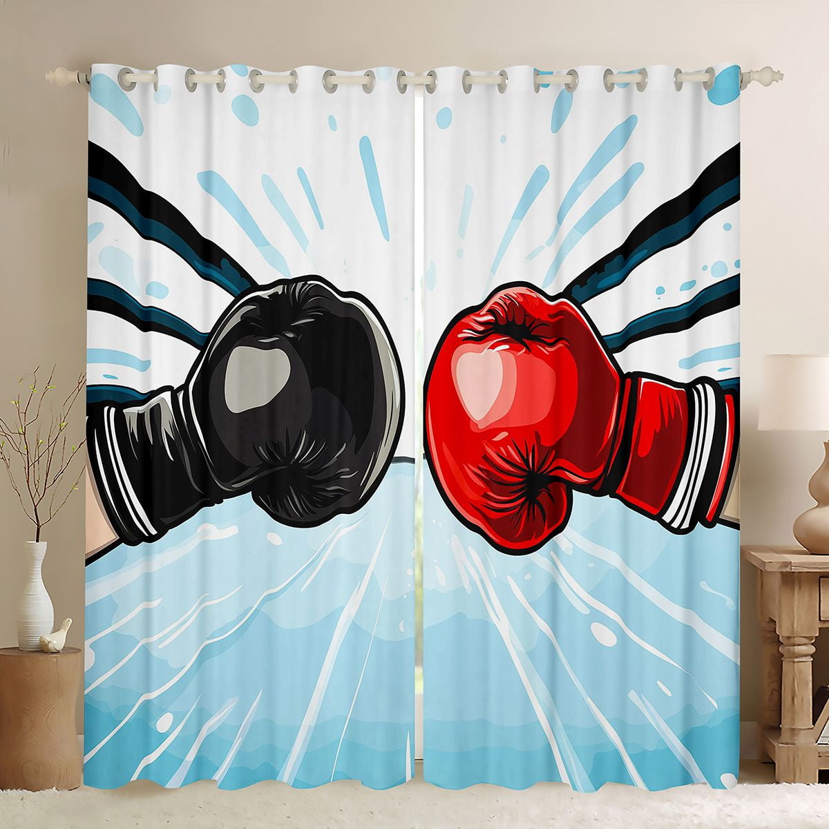 Castle Fairy Kids Children Boxing Black Out Curtains,Sport Curtains ...