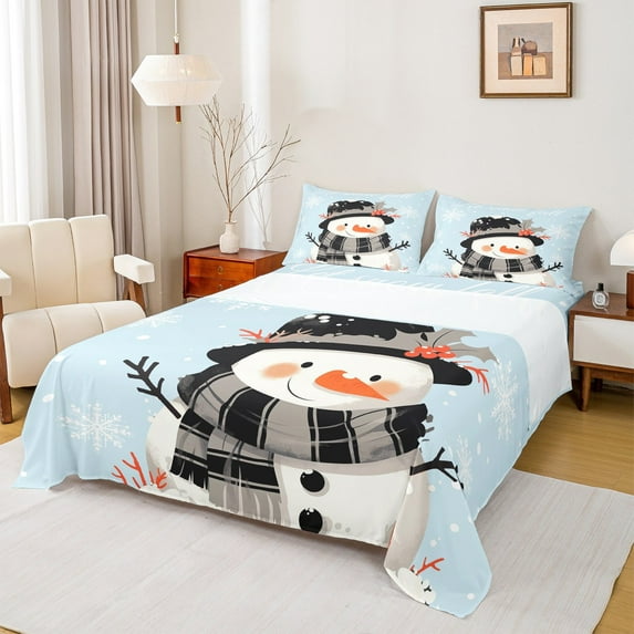 Castle Fairy Kids Children Cartoon Snowman 4pcs Bed Sheets,Merry ...