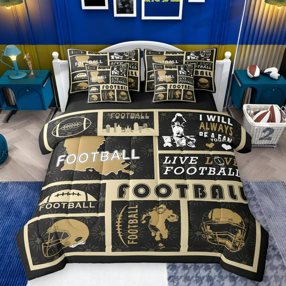 Castle Fairy Kids Children Football Gamer Bedding Comforter Set 7 ...