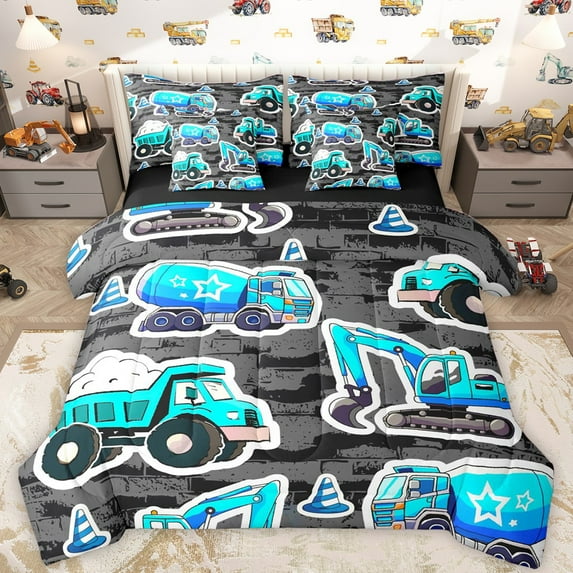 Castle Fairy Kids Children Teens Cartoon Truck Bedding Comforter Set 7 ...